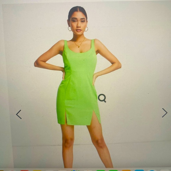 ASOS | Dresses | Asos Design Structured Scoop Mini Dress With Split ...